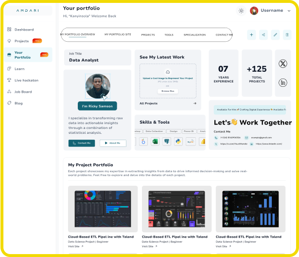 Top Portfolio Projects for Data Analytics | Data Engineering | Data Science - Amdari