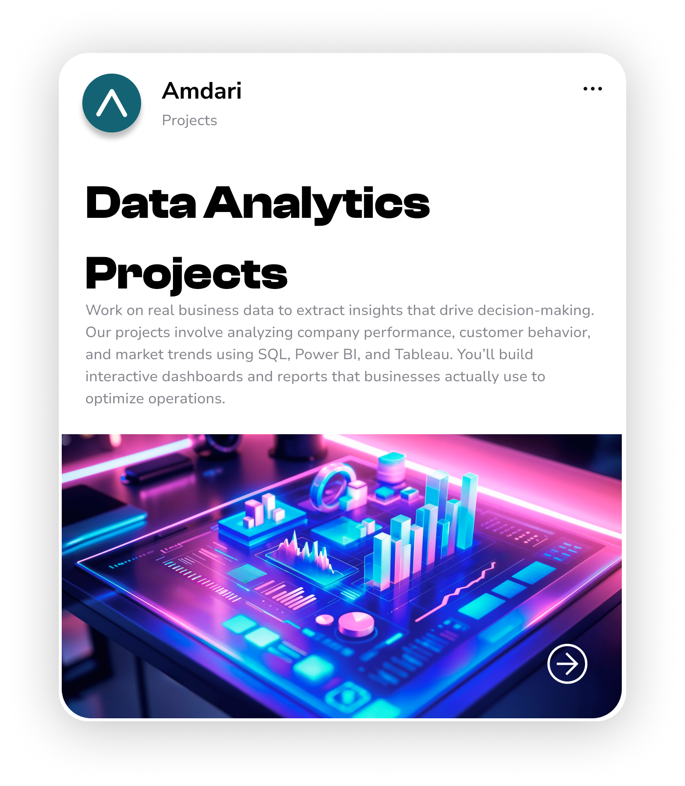 Top Portfolio Projects for Data Analytics | Data Engineering | Data Science - Amdari